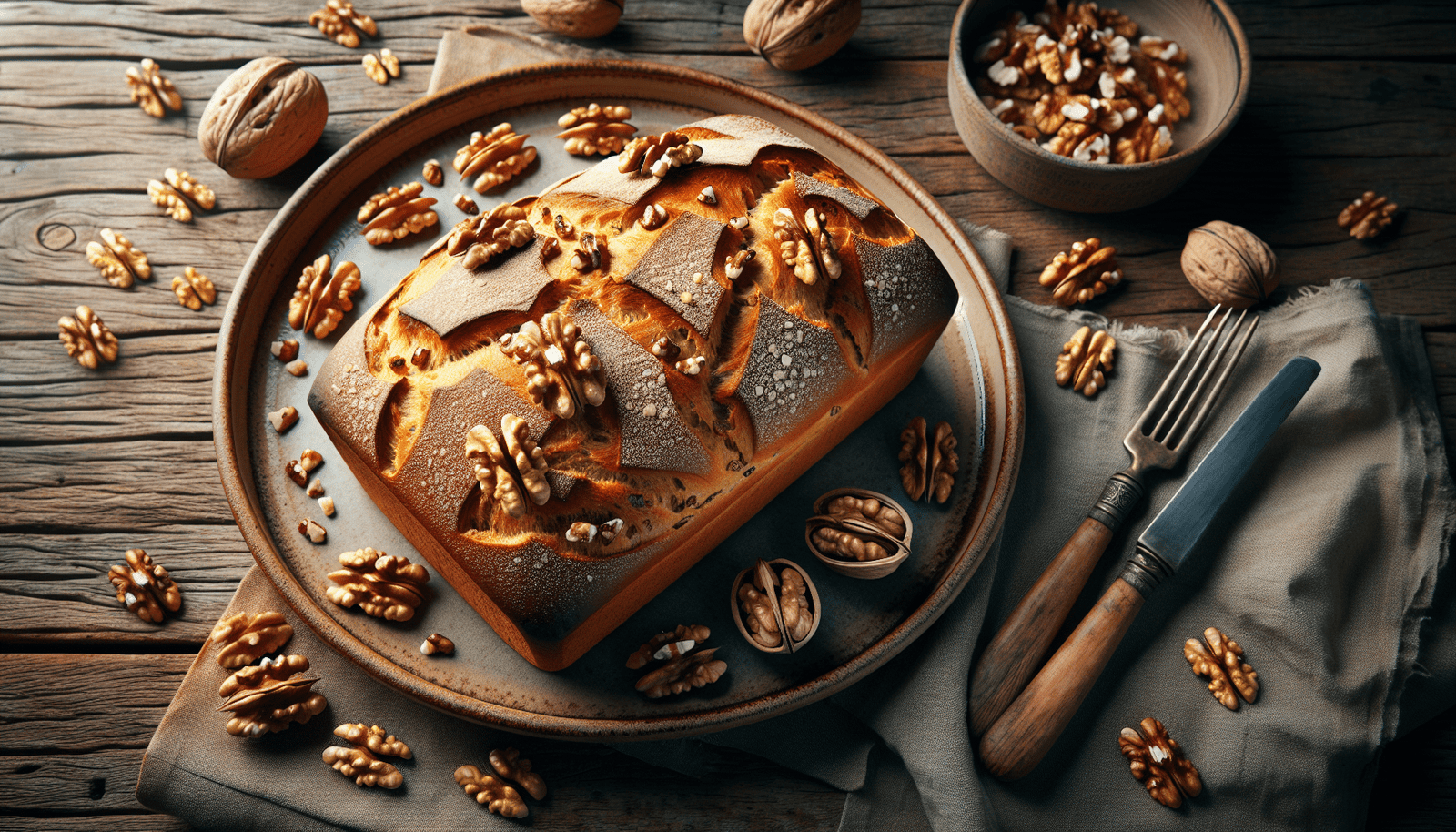 Receta original de PAIN AUX NOIX (PAN DE NUECES): sabrosa y saludable ...